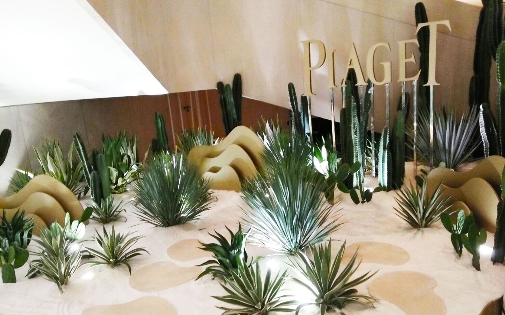 Indoor Desert Garden Style Design, for Piaget Luxury Jewellery - Thai ...