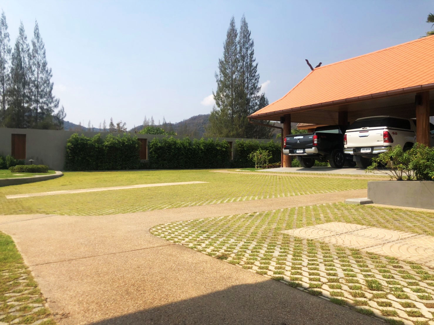Turf Block and Concrete Driveway for Project in Hua Hin - Thai Garden ...