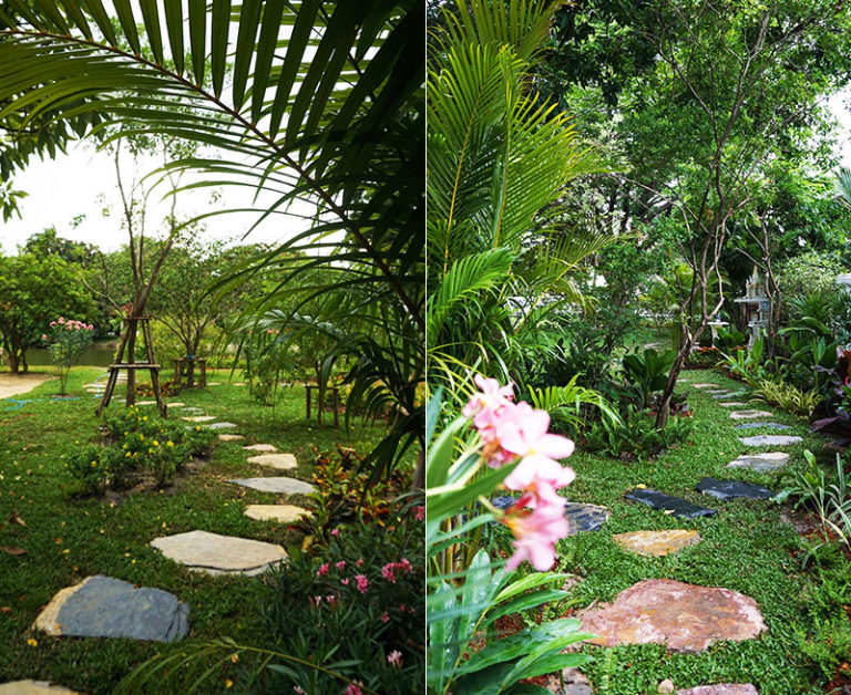 Jungle Style Landscaped Garden at Riverside, Bangkok Transformation