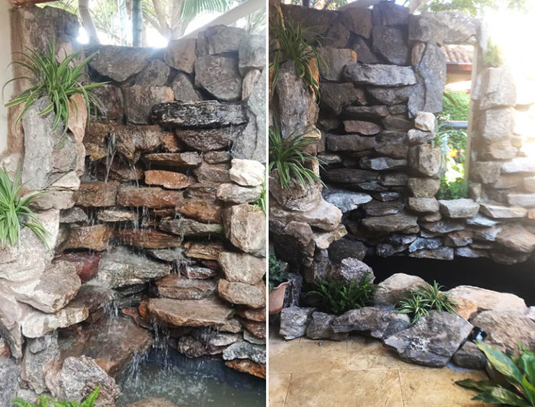 Rock Wall Water Feature for Homes in Thailand (custom built)