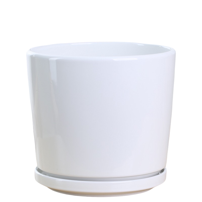 Ceramic White Pot (small size) - Thai Garden Design