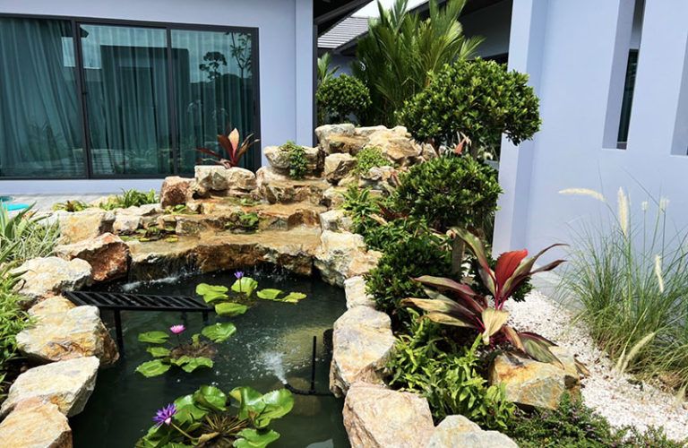 Tropical Pond Design in Pattaya, Thailand - Thai Garden Design